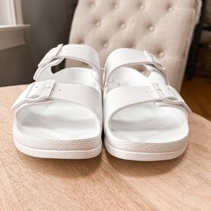 GAP Factory | Shoes | New Gap Buckle Slides Lightweight Rubber Womens ...